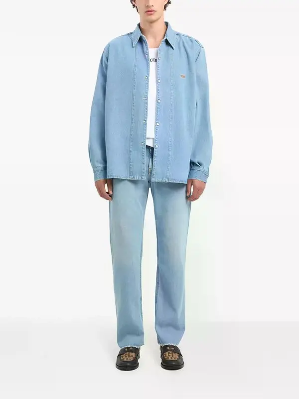 Gcds Wirdo Denim Shirt - Blue