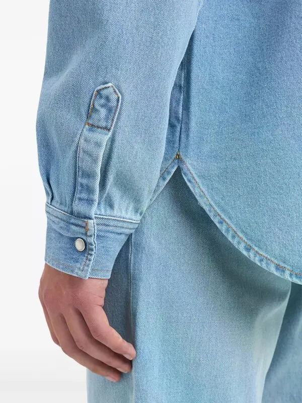 Gcds Wirdo Denim Shirt - Blue