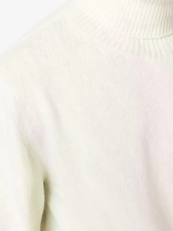 BARRIE Turtle Neck Cashmere Sweater - White