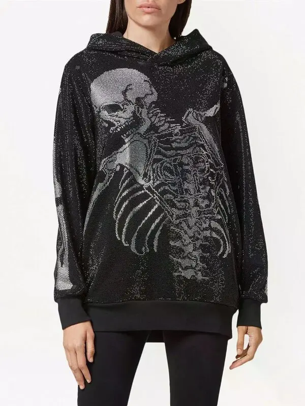Philipp Plein Skeleton Embellished Hoodie