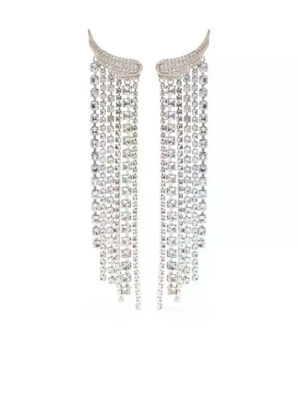 Zadig&Voltaire Rock Node Crystal Embellished Drop Earrings - Silver
