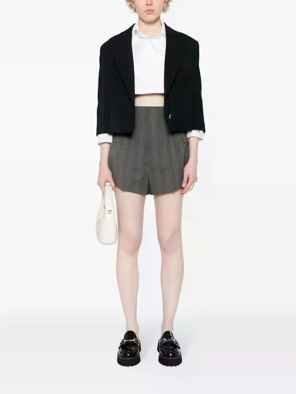 Prada Virgin Wool Pleated Shorts