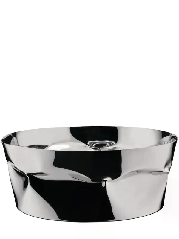 ALESSI Compressioni Serving Bowl - Silver