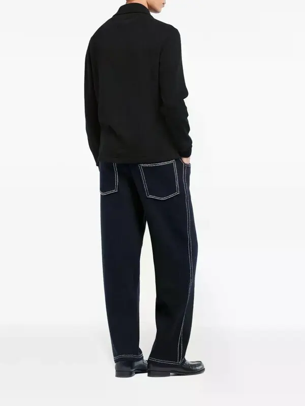 BARRIE B Label Cashmere Polo Shirt