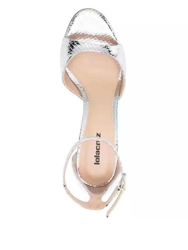 Lola Cruz Tone Buckle Fastening Ankle Strap Sandals