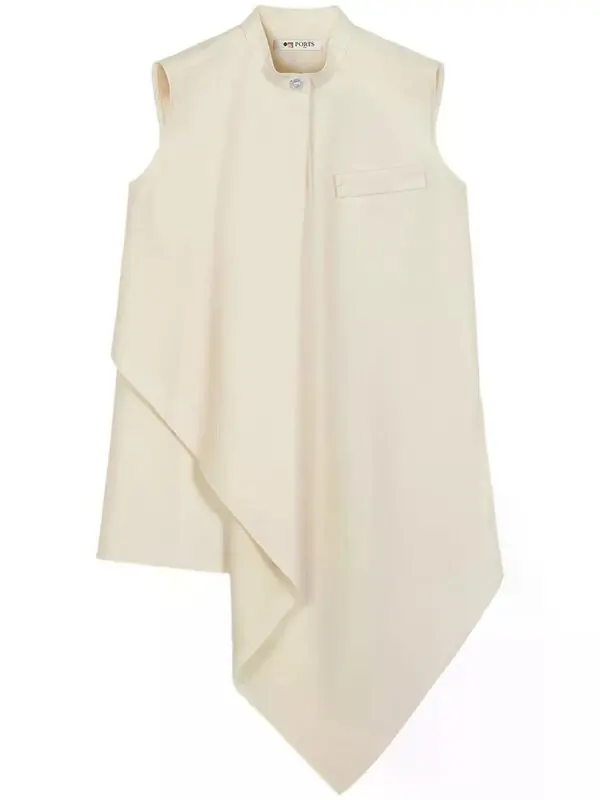 Ports 1961 Sleeveless Ruffle-detail Top - Neutrals