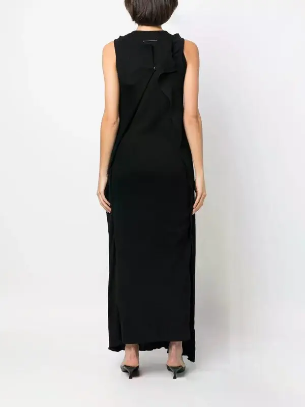 MAISON MARGIELA Asymmetrical Draped Knit Maxi Dress