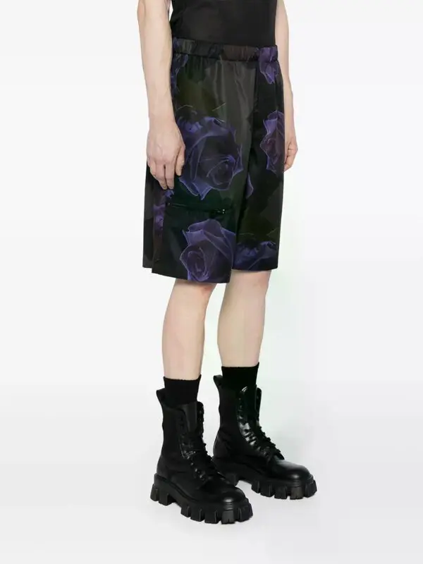 Undercover Rose Print Bermuda Shorts