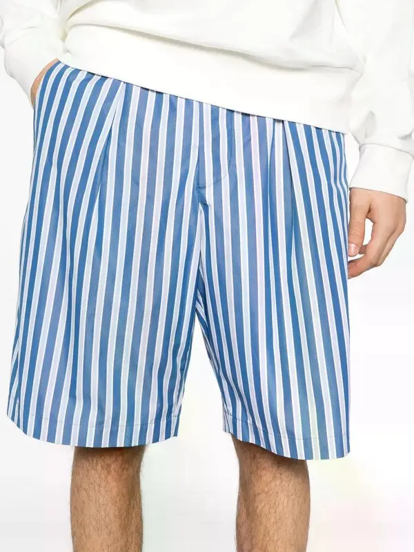 Marni Striped Cotton Bermuda Shorts