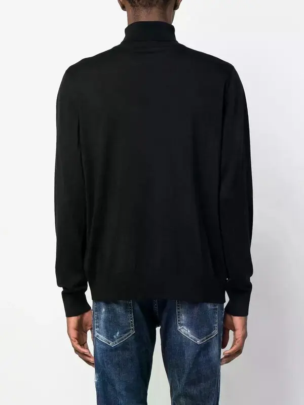 Dsquared2 Virgin Wool Monogram Roll Neck Jumper