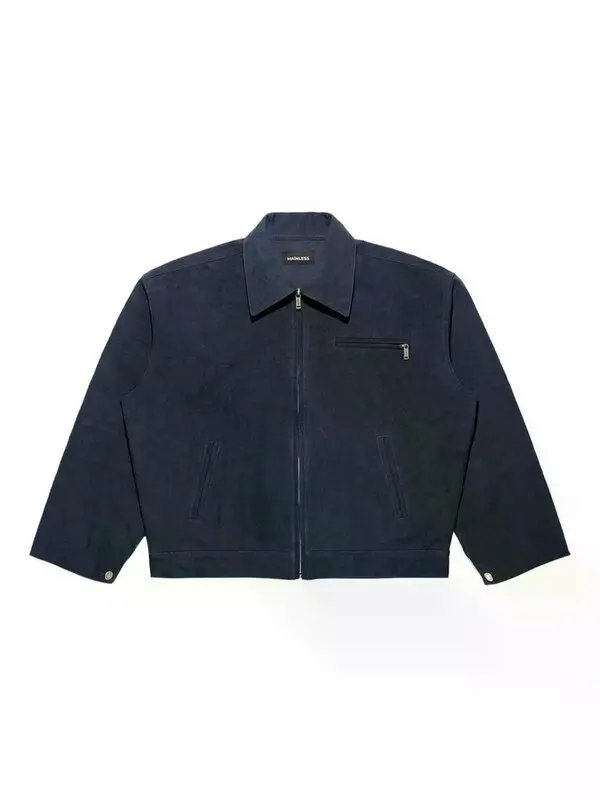 MAINLESS Zip-up Jacket With Pointed Collar