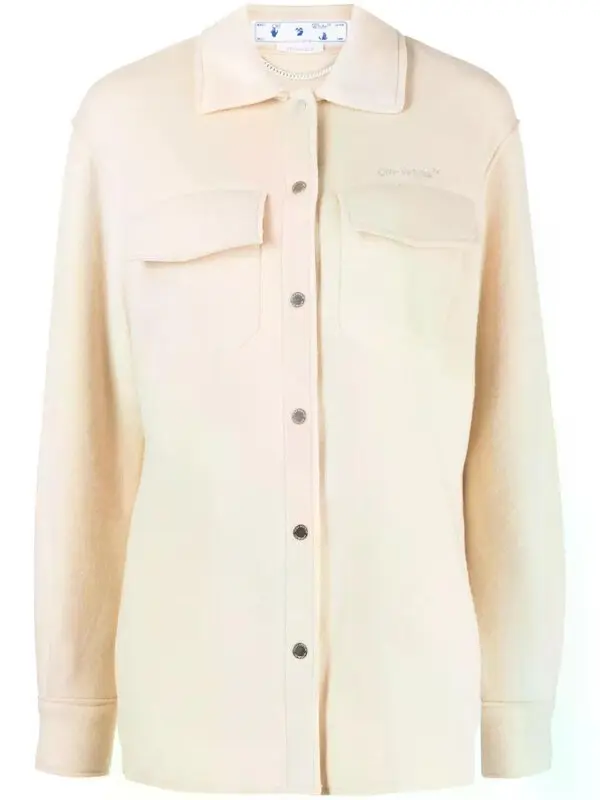 Off-White Embroidered Logo Shirt Jacket