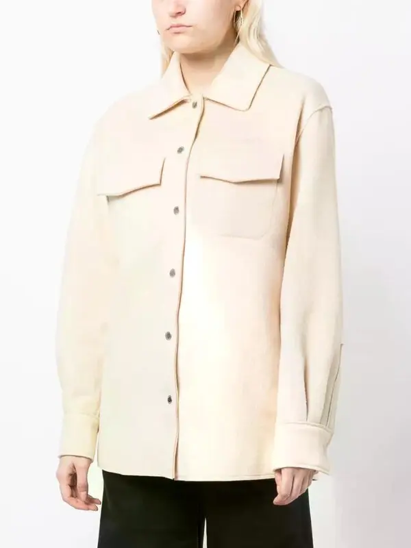 Off-White Embroidered Logo Shirt Jacket