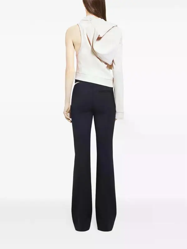 COURREGES Asymmetric Off-shoulder Sweatshirt - Neutrals