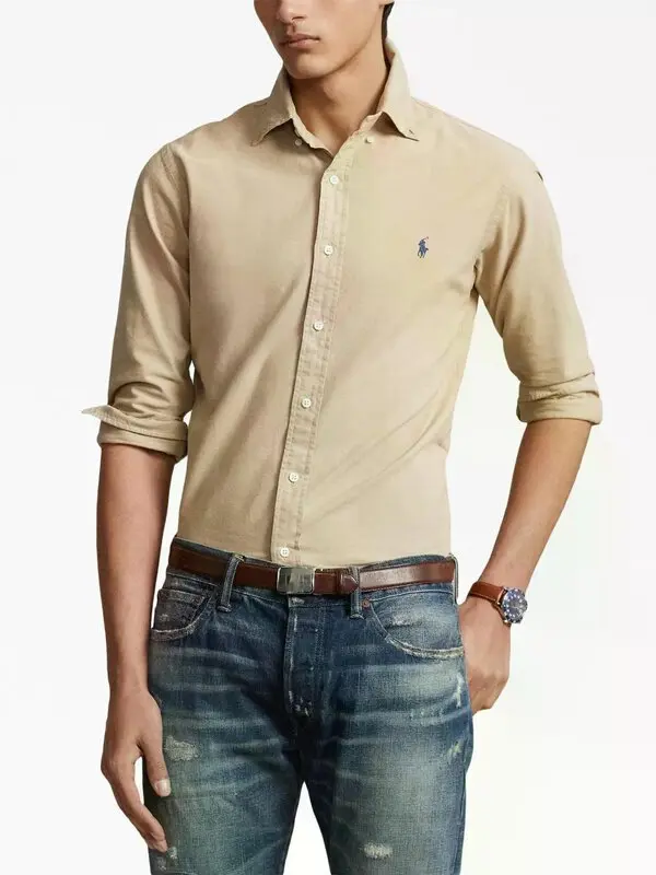 Polo Ralph Lauren Polo Pony Button-up Cotton Shirt - Neutrals
