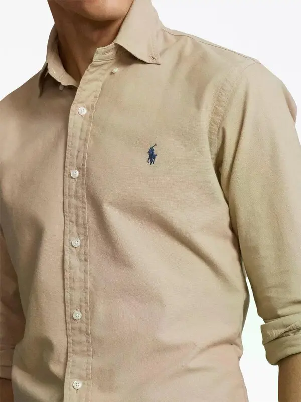 Polo Ralph Lauren Polo Pony Button-up Cotton Shirt - Neutrals
