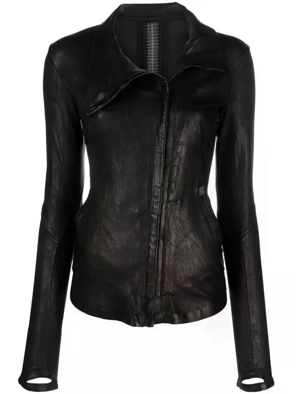 ISAAC SELLAM EXPERIENCE Asymmetrical Zip Leather Jacket