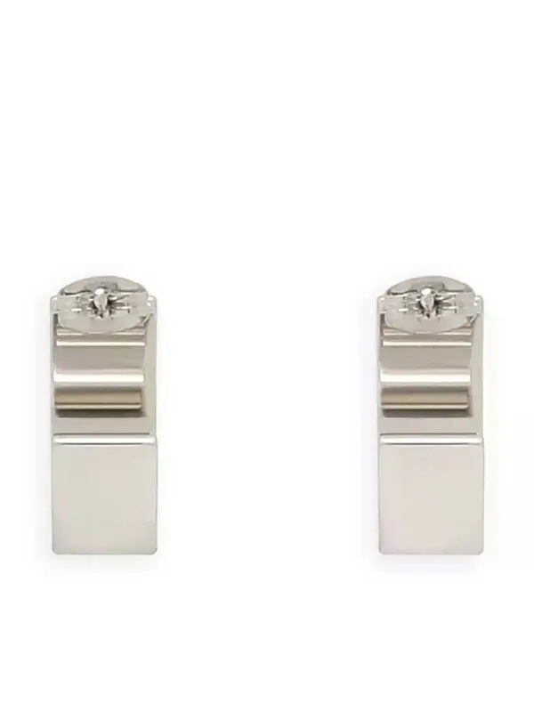 Dolce & Gabbana Dg Logo Stud Earrings - Silver