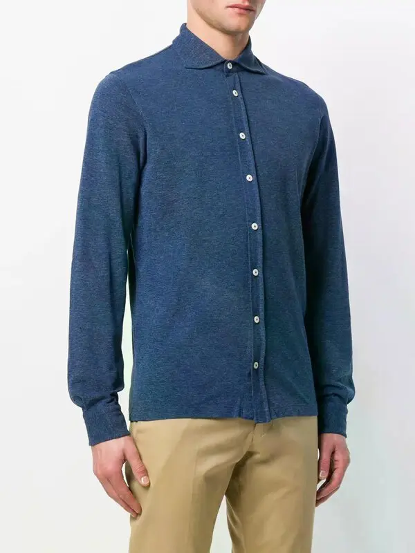 BARBA NAPOLI Long Sleeve Polo Shirt