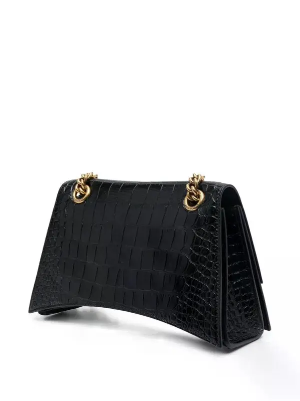 Balenciaga Small Crush Crocodile-embossed Shoulder Bag