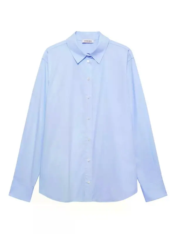 ANINE BING Classic Collar Button-up Shirt - Blue