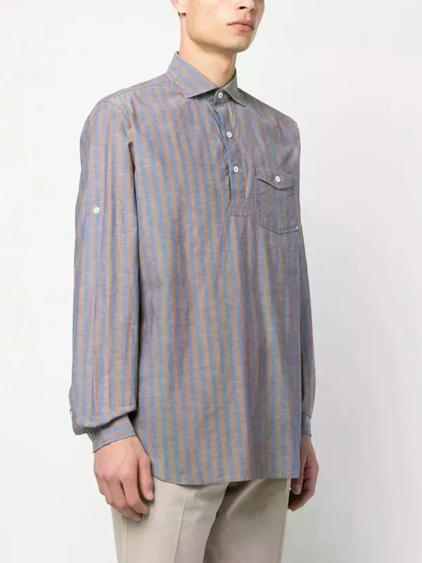 LARDINI Striped Cotton Shirt