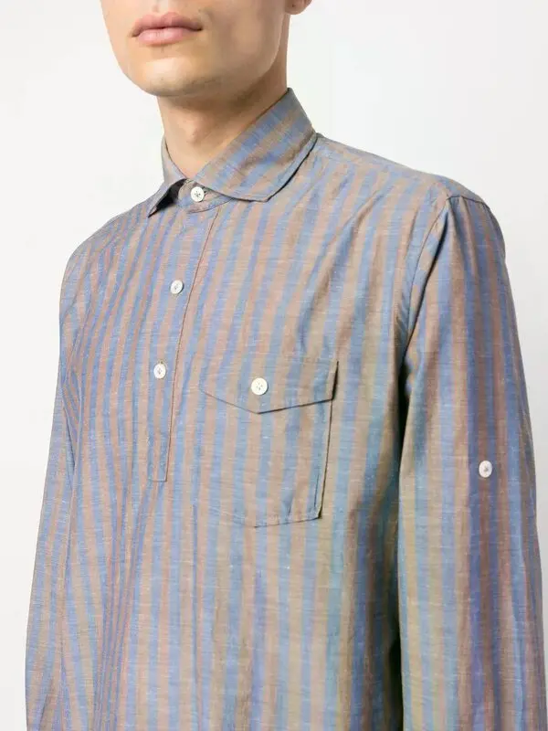 LARDINI Striped Cotton Shirt