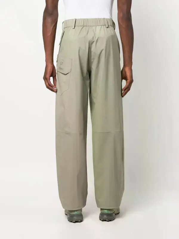C.P. COMPANY Logo-patch Belted Wide-leg Trousers