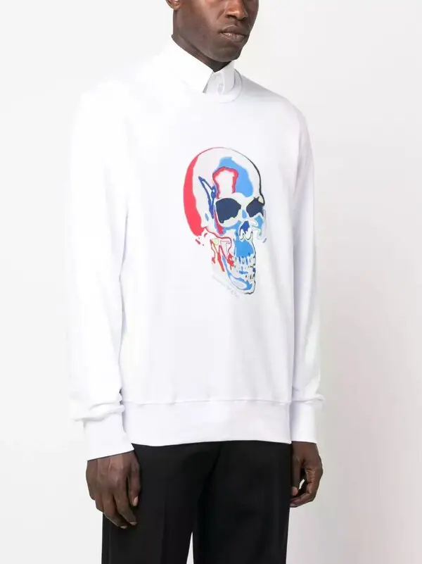 Alexander McQueen Skull Print Cotton Sweatshirt
