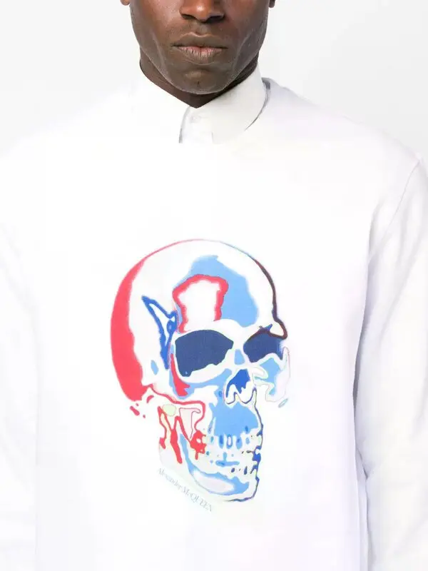 Alexander McQueen Skull Print Cotton Sweatshirt