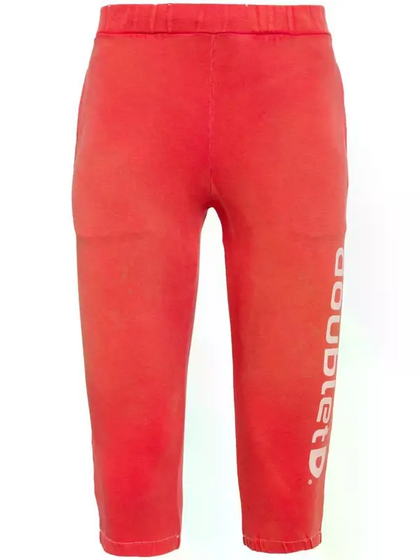 DOUBLET Logo-print Cotton-blend Shorts - Red