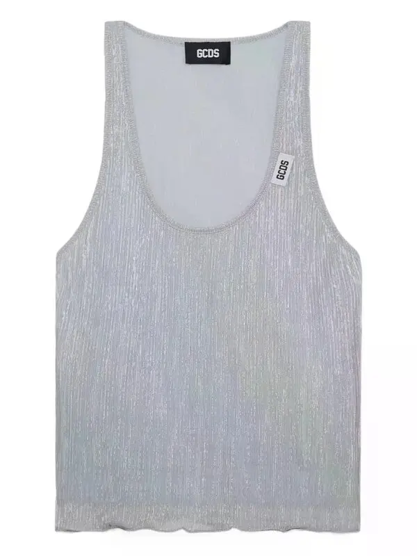 Gcds Sleeveless Lurex Tank Top