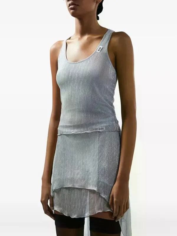 Gcds Sleeveless Lurex Tank Top