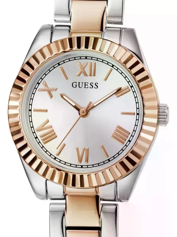 Guess Mini Luna 30mm Watch With Two-tone Stainless Steel - Silver