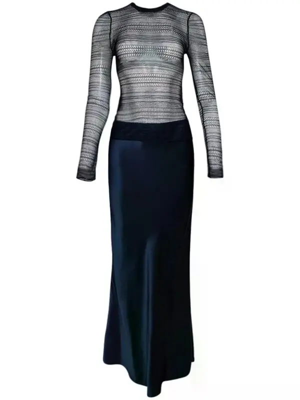 Christopher Esber Refraction Silk Maxi Dress - Blue