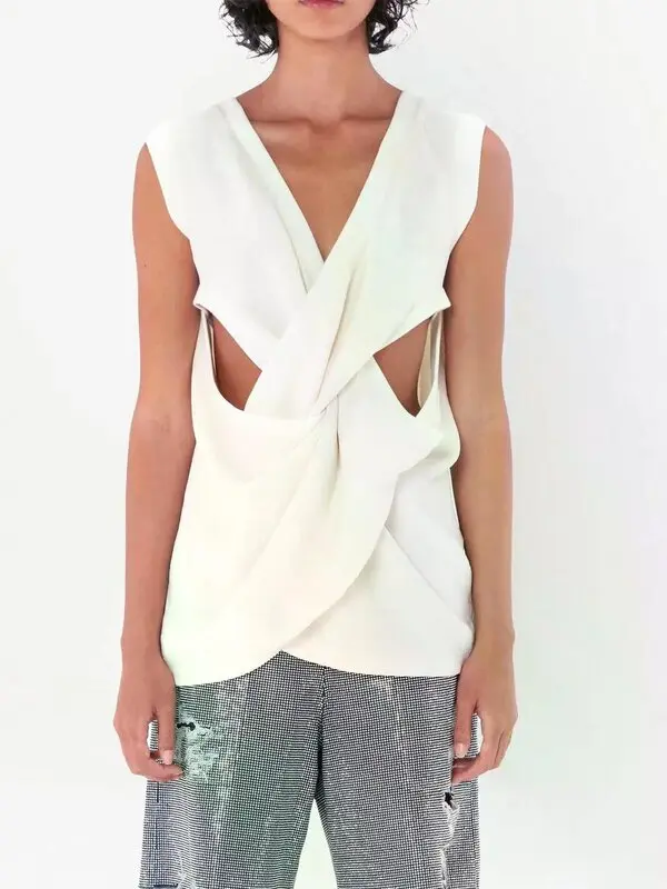JW Anderson Sleeveless Twist-front Top