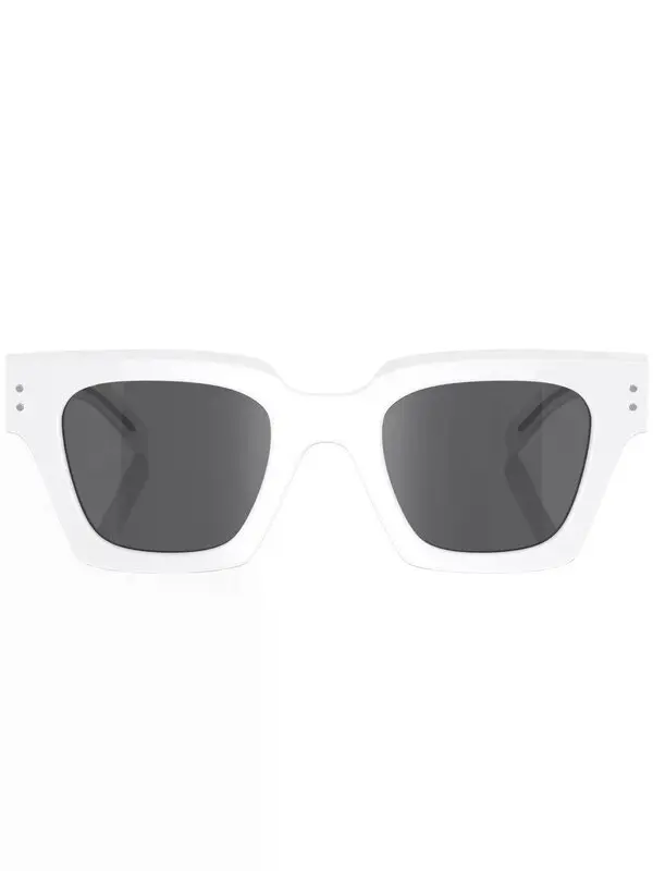 Dolce & Gabbana Logo-print Square-frame Sunglasses - White