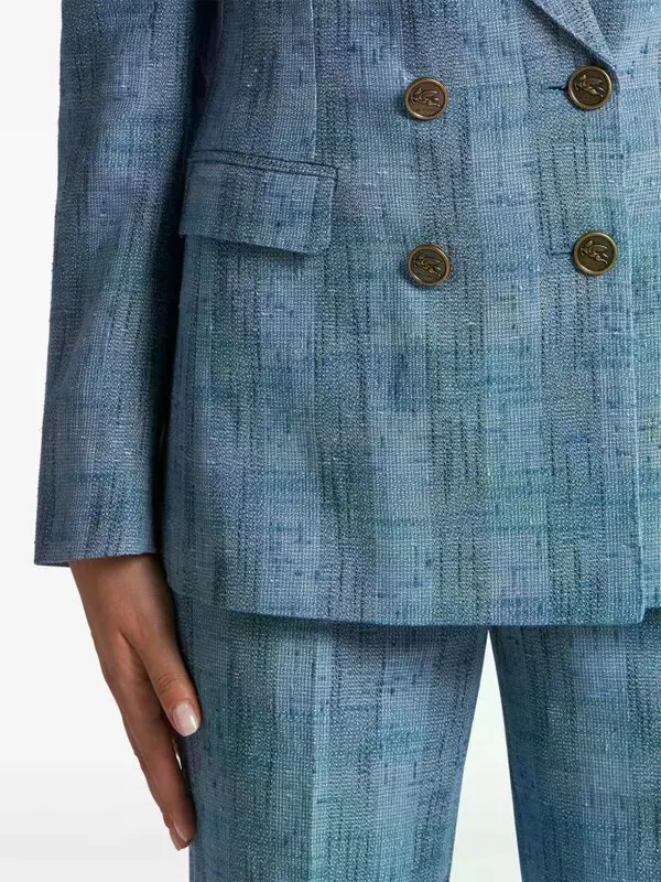 Etro Double-breasted Check Blazer