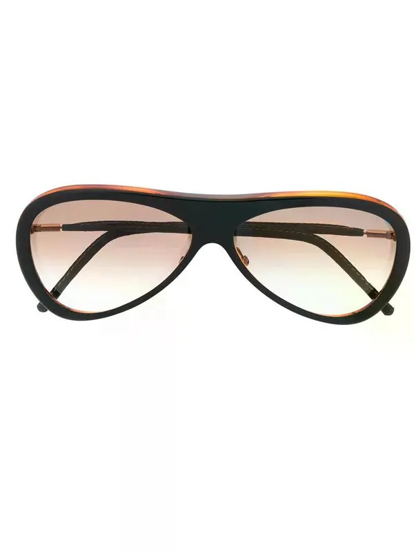 CUTLER & GROSS M1078 Round Sunglasses - Black