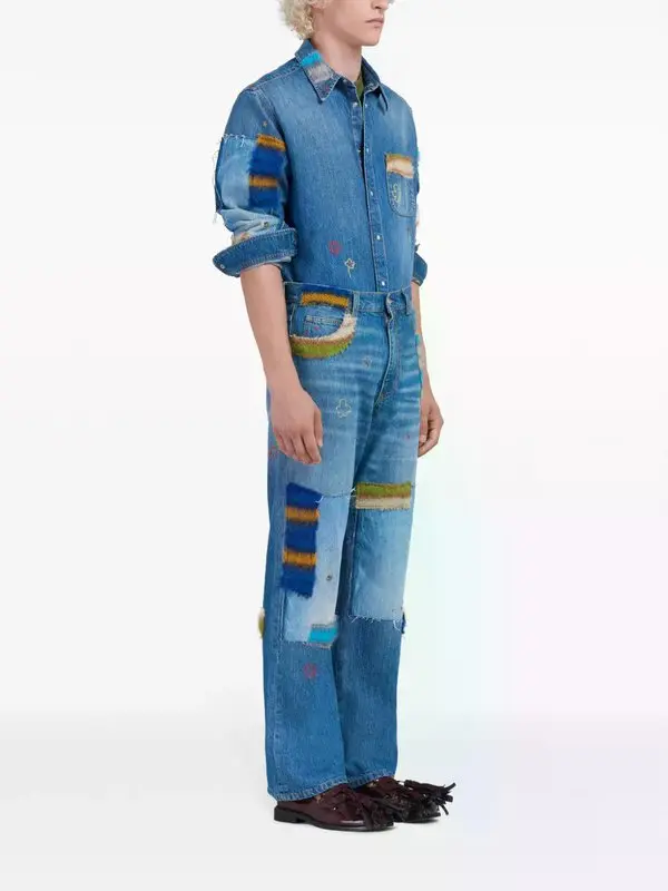 Marni Embroidered Denim Shirt