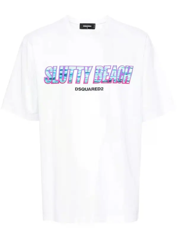 Dsquared2 Graphic-print Cotton T-shirt - White