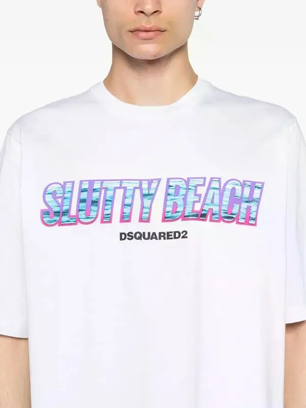 Dsquared2 Graphic-print Cotton T-shirt - White