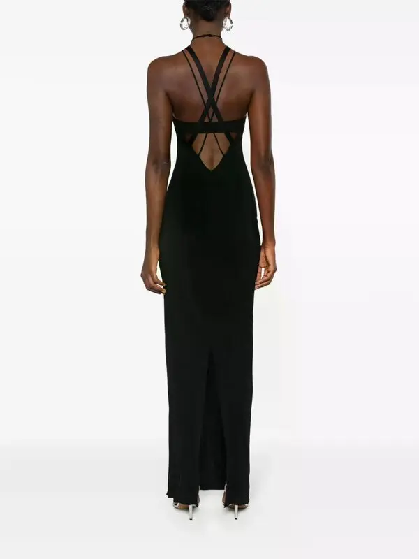NENSI DOJAKA Halterneck Maxi Dress