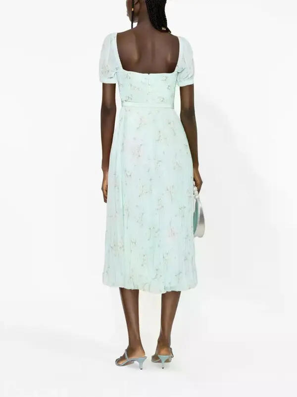 SELF-PORTRAIT Floral-print Chiffon Midi Dress