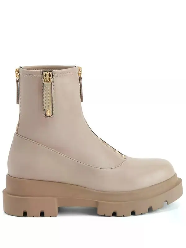 GIUSEPPE ZANOTTI Avice 40mm Zipped Ankle Boots - Neutrals