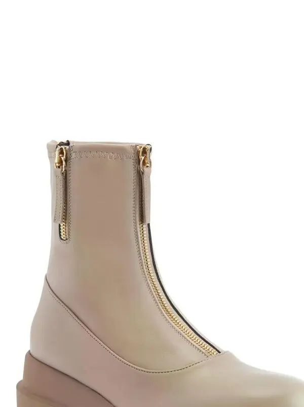 GIUSEPPE ZANOTTI Avice 40mm Zipped Ankle Boots - Neutrals