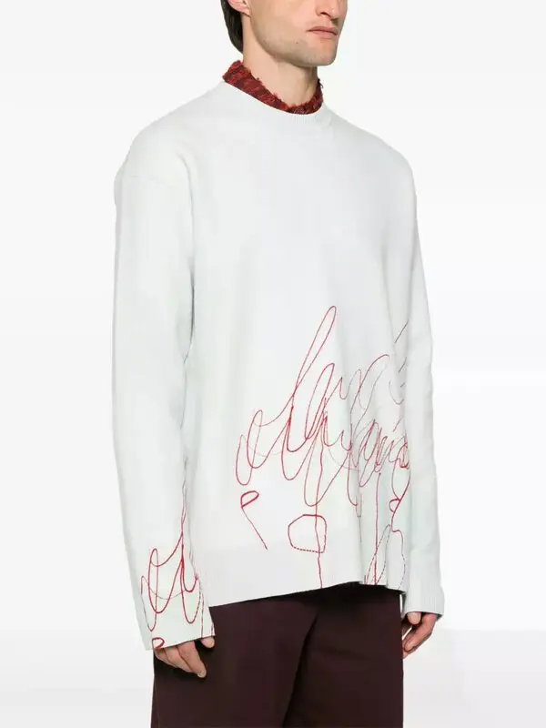 OAMC Scribble-print Fleece Sweater