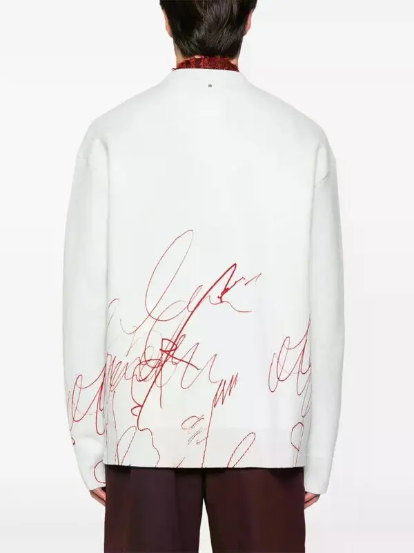 OAMC Scribble-print Fleece Sweater