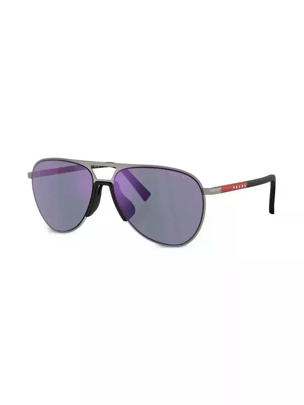 Prada Linea Rossa Pilot Sunglasses - Silver