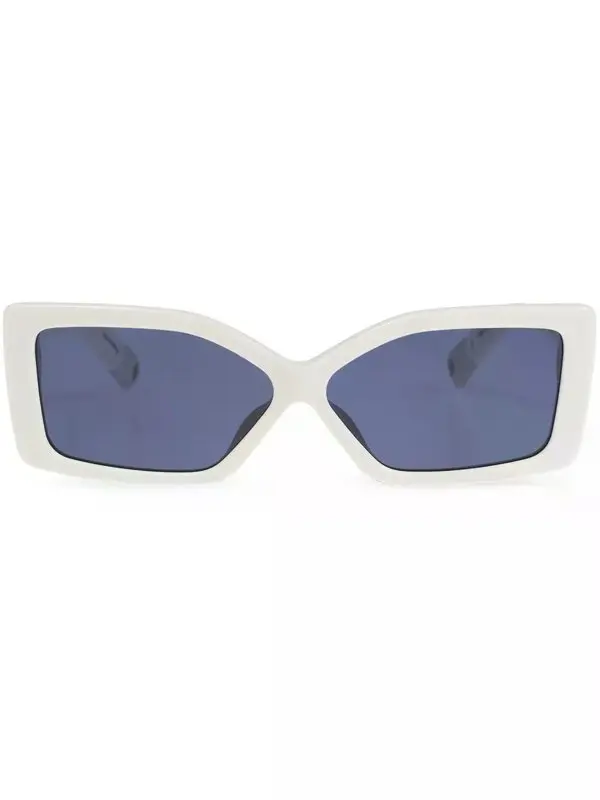 Jacquemus X Linda Farrow Les Lunettes Spiaggia Sunglasses - White